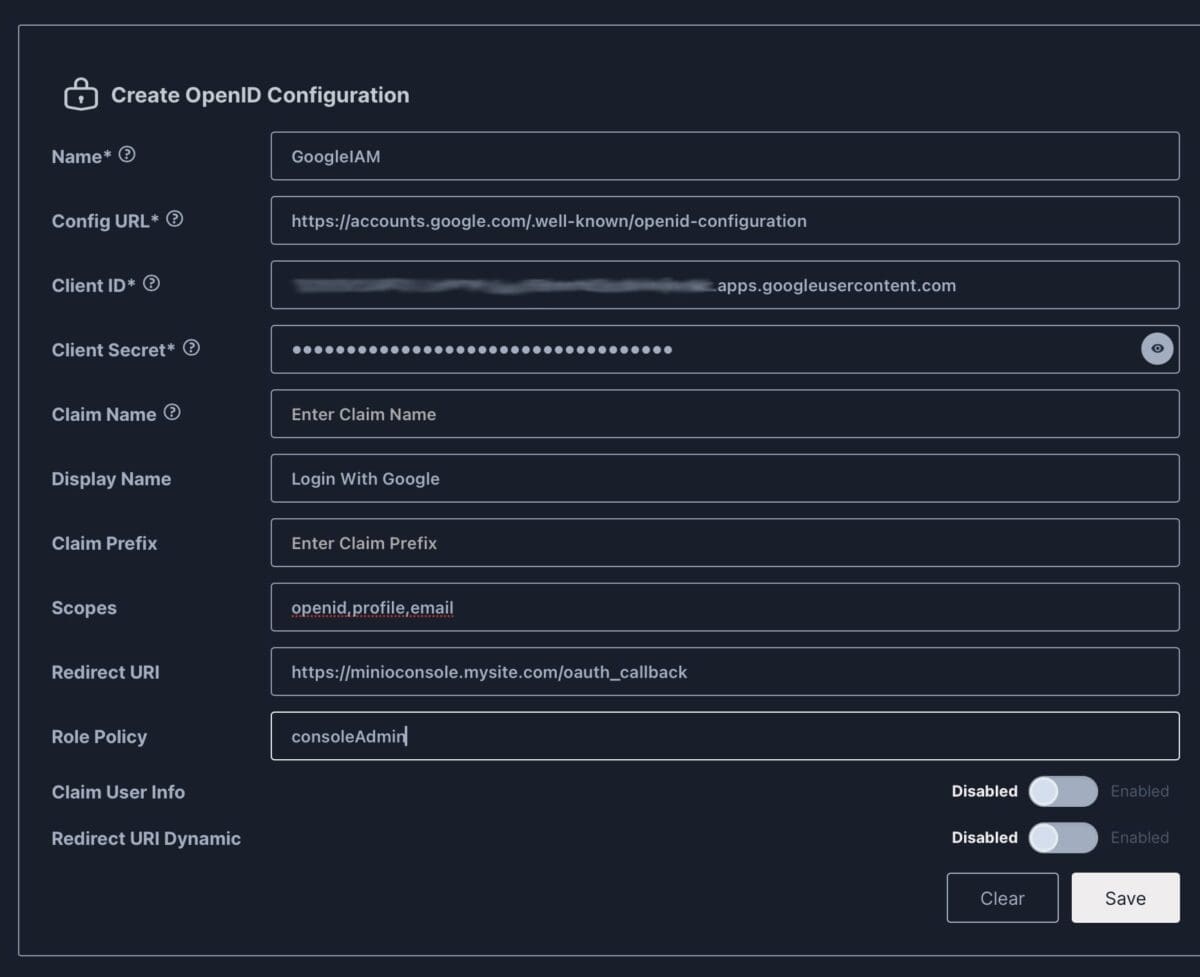 Configuring MinIO Part 2: OpenID Connect – Courtenay.net Configuring MinIO Part 2: OpenID Connect – Courtenay.net